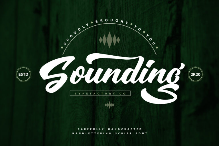 Sounding - Script typeface | Get Awesome Typefaces | Typefactory.co