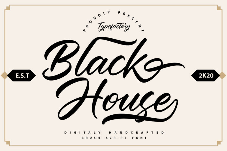 Black House - Script Font | Get Awesome Typefaces | Typefactory.co
