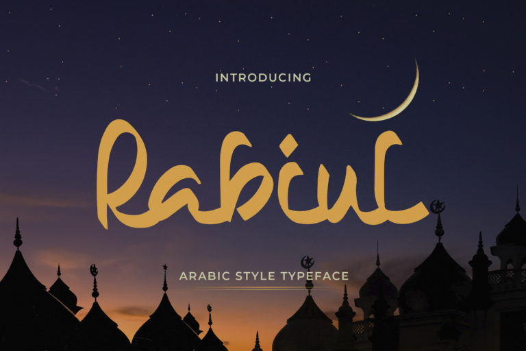 Rabiul - Arabic Style Typeface | Typefactory.co