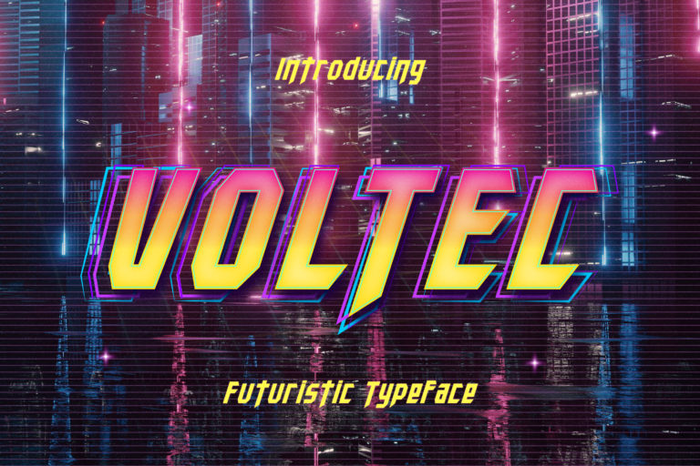Voltec - Futuristic Typeface | Typefactory.co