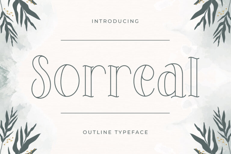 Sorreal - Outline Typeface | Typefactory.co