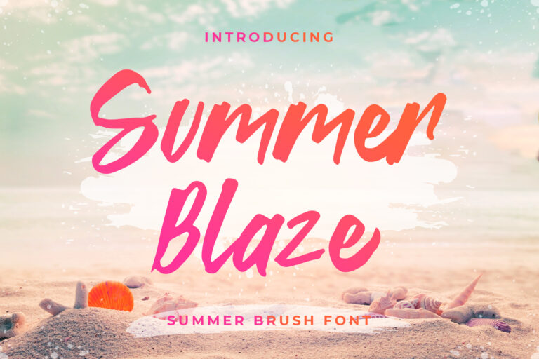 Summer Blaze - Summer Brush Font | Typefactory.co