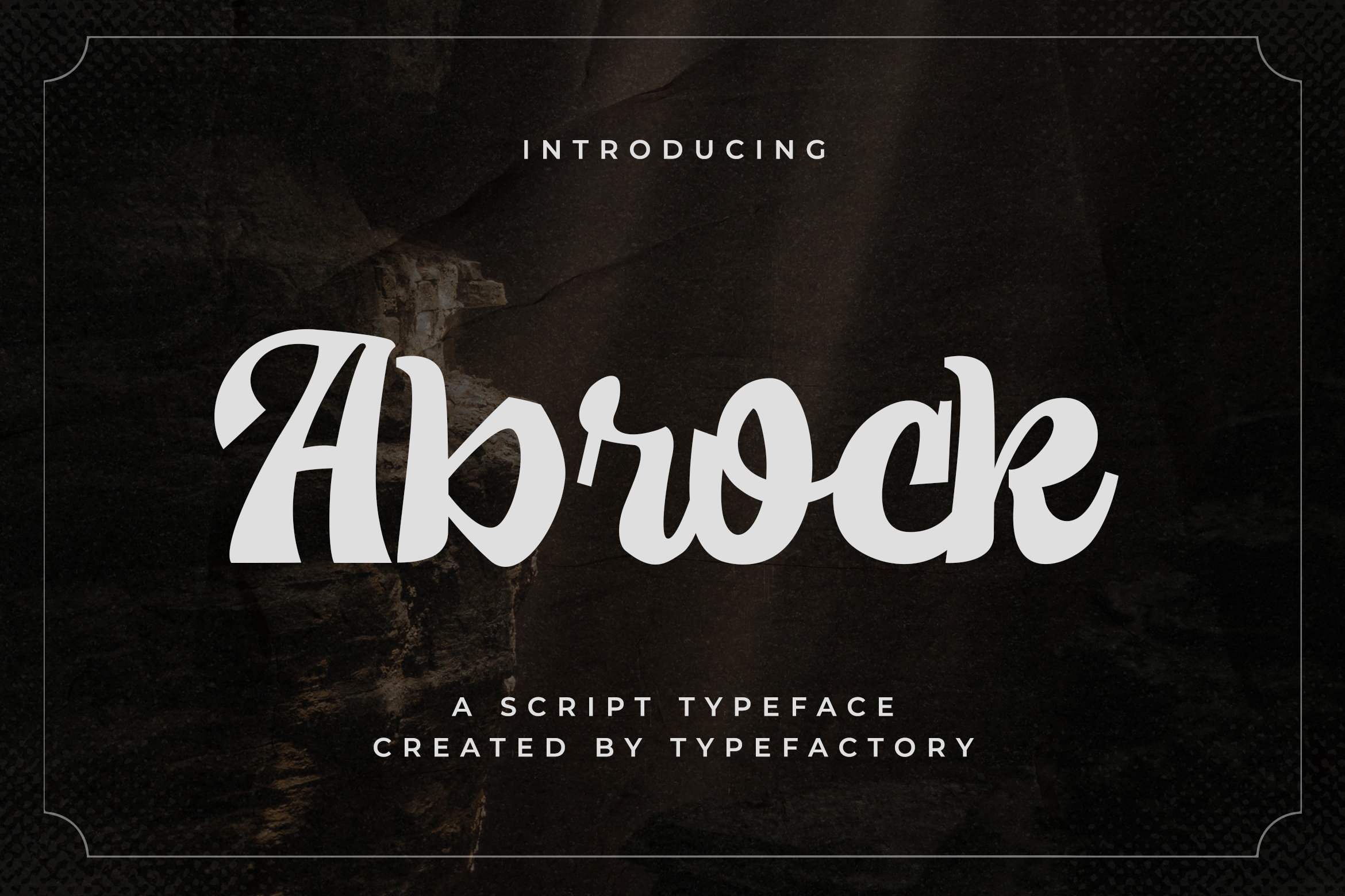 Abrock - Vintage Bold Script | Typefactory.co