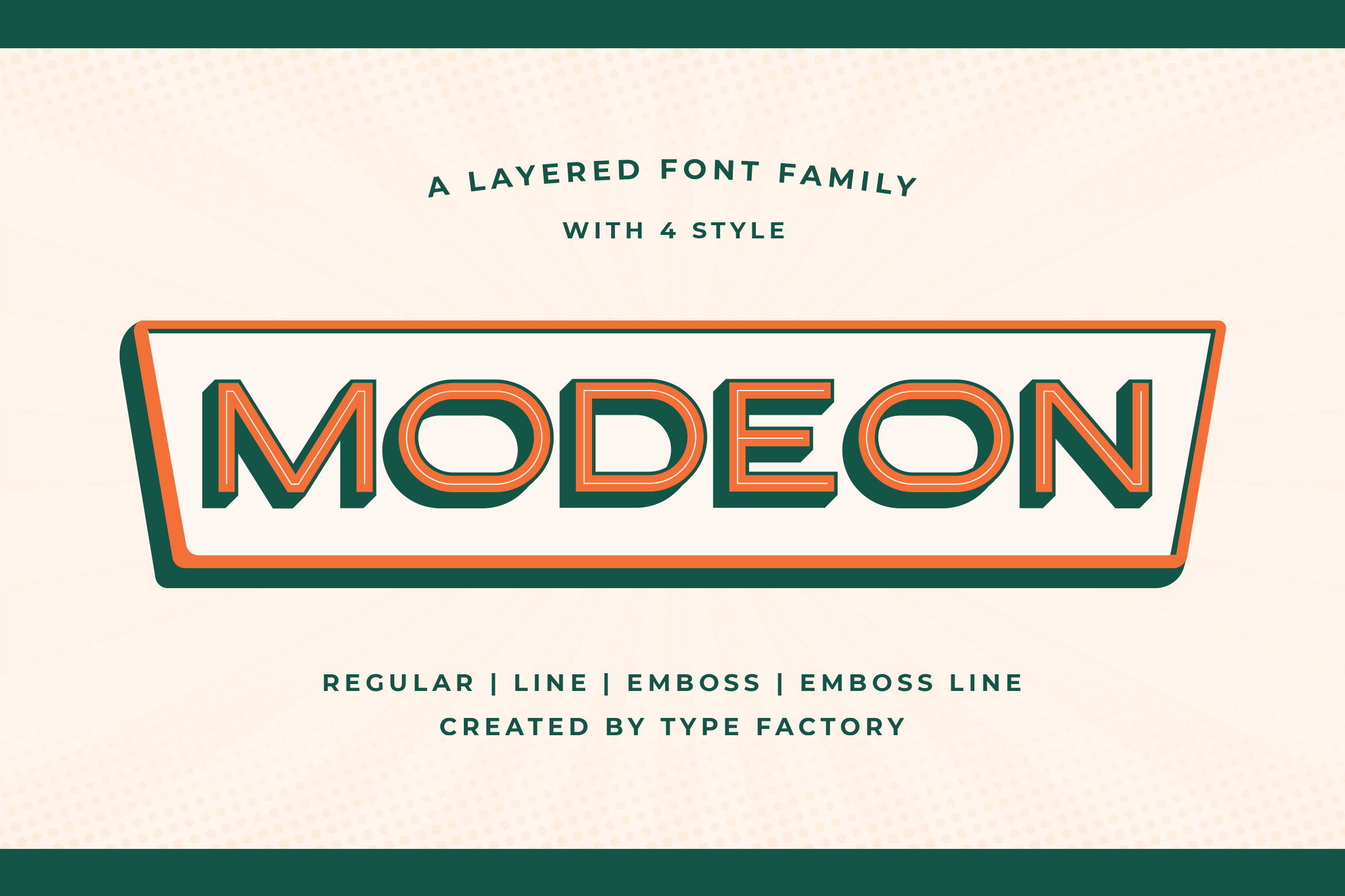 Modeon - Layered Font Family | Typefactory.co
