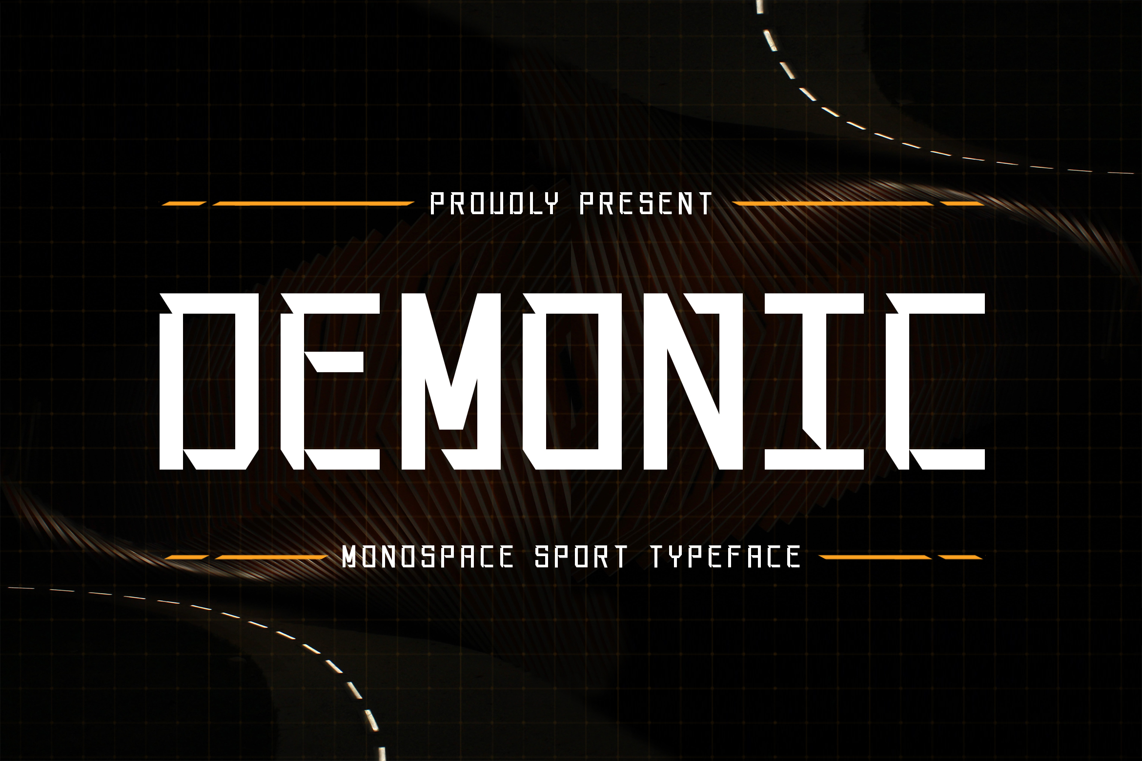 Demonic - Monospace Sport Typeface | Typefactory.co