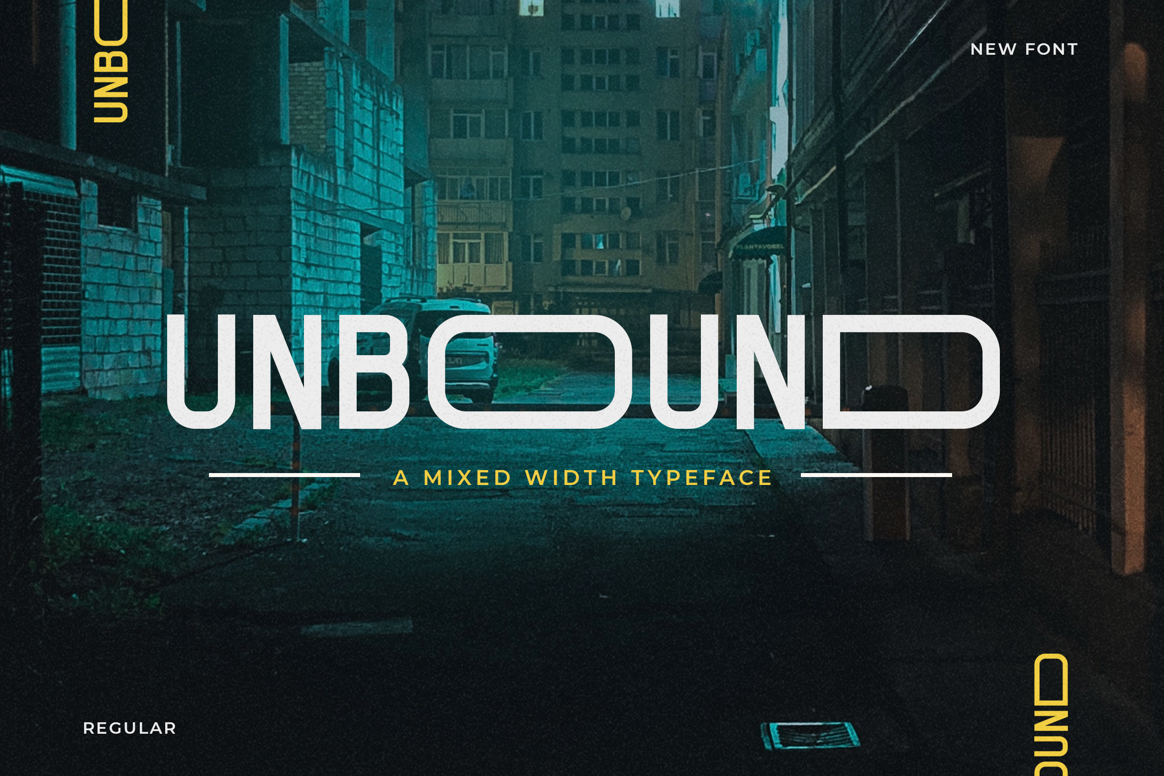 Unbound - A Mixed Width Typeface | Typefactory.co