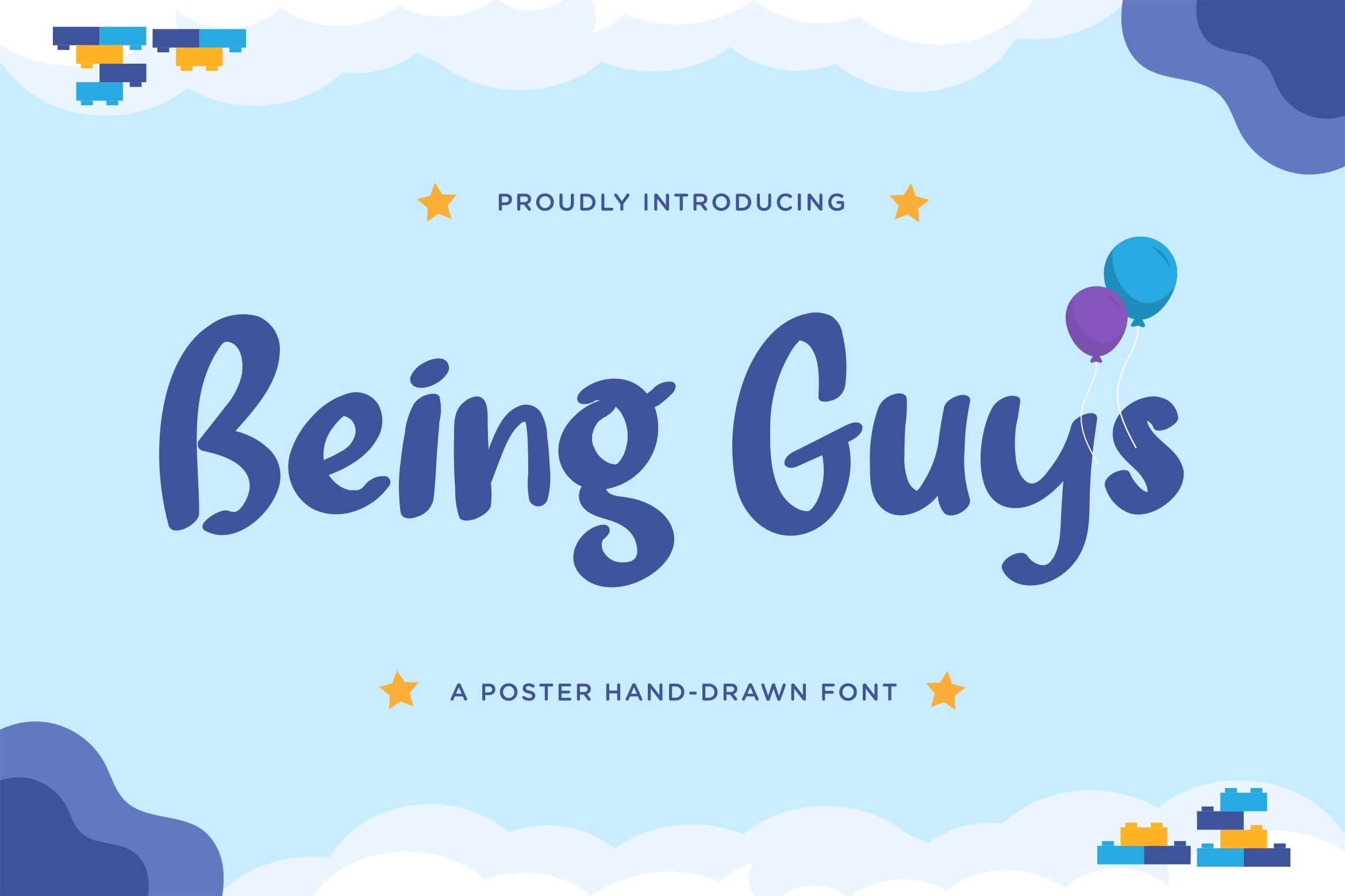 Being Guys - A Poster Hand-drawn Font | Typefactory.co