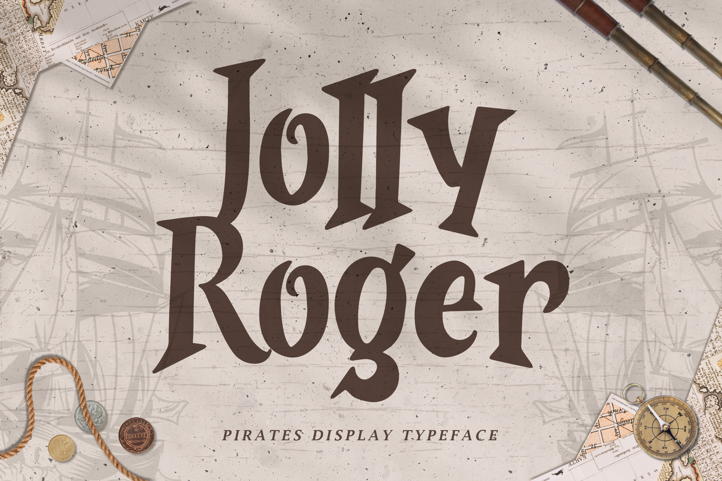Jolly Roger - Pirates Display Typeface | Typefactory.co