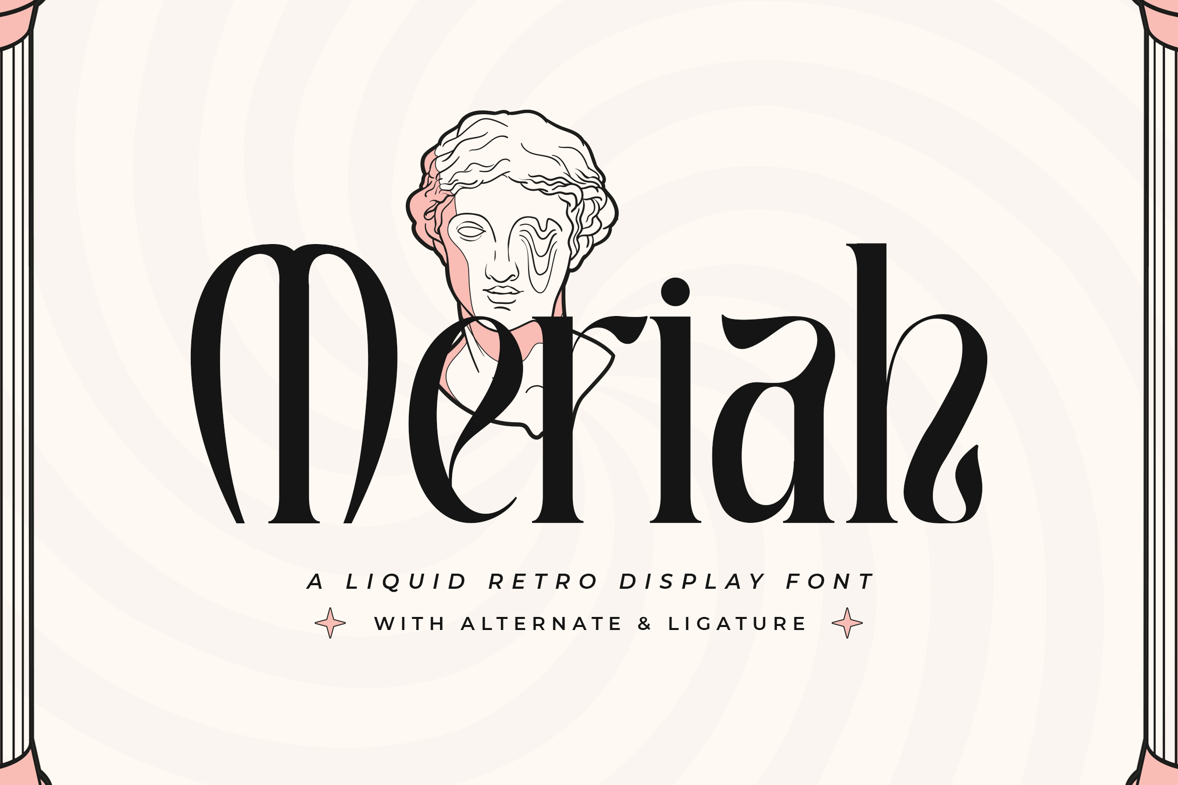 Meriah - A Liquid Retro Display Font | Typefactory.co