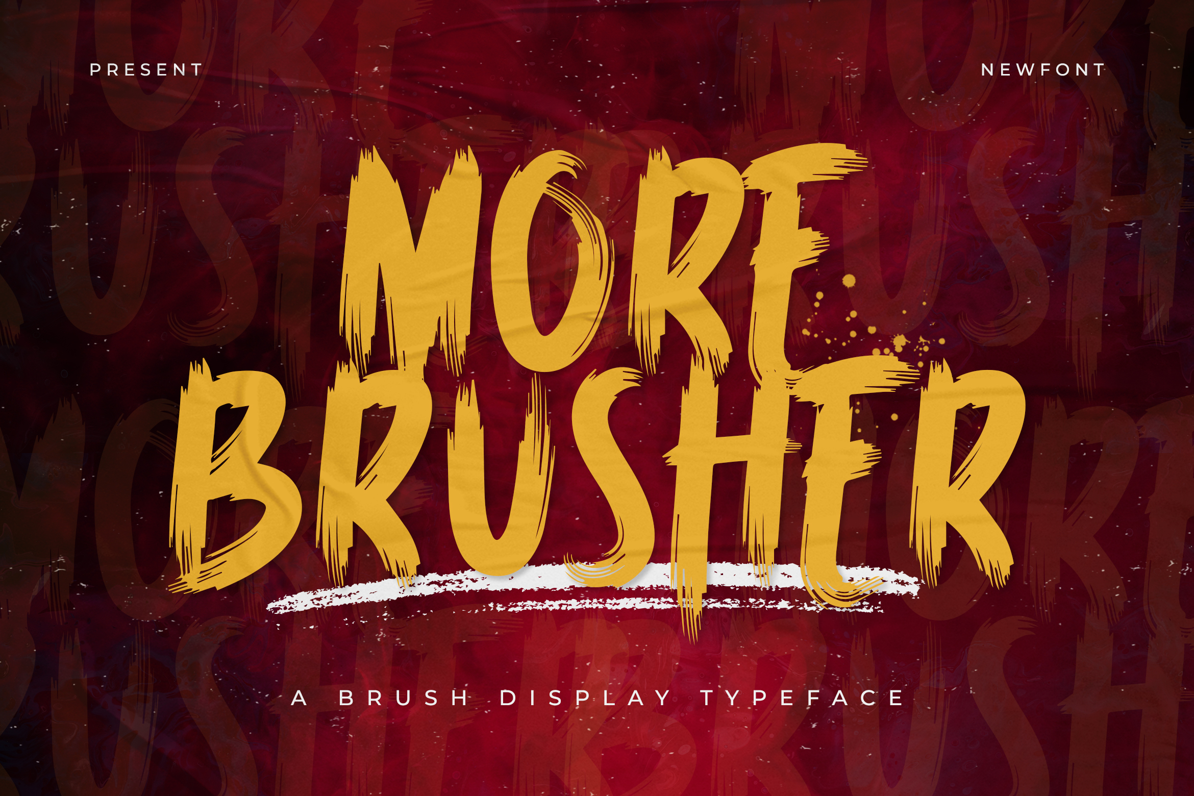 More Brusher - A Brush Display Typeface | Typefactory.co