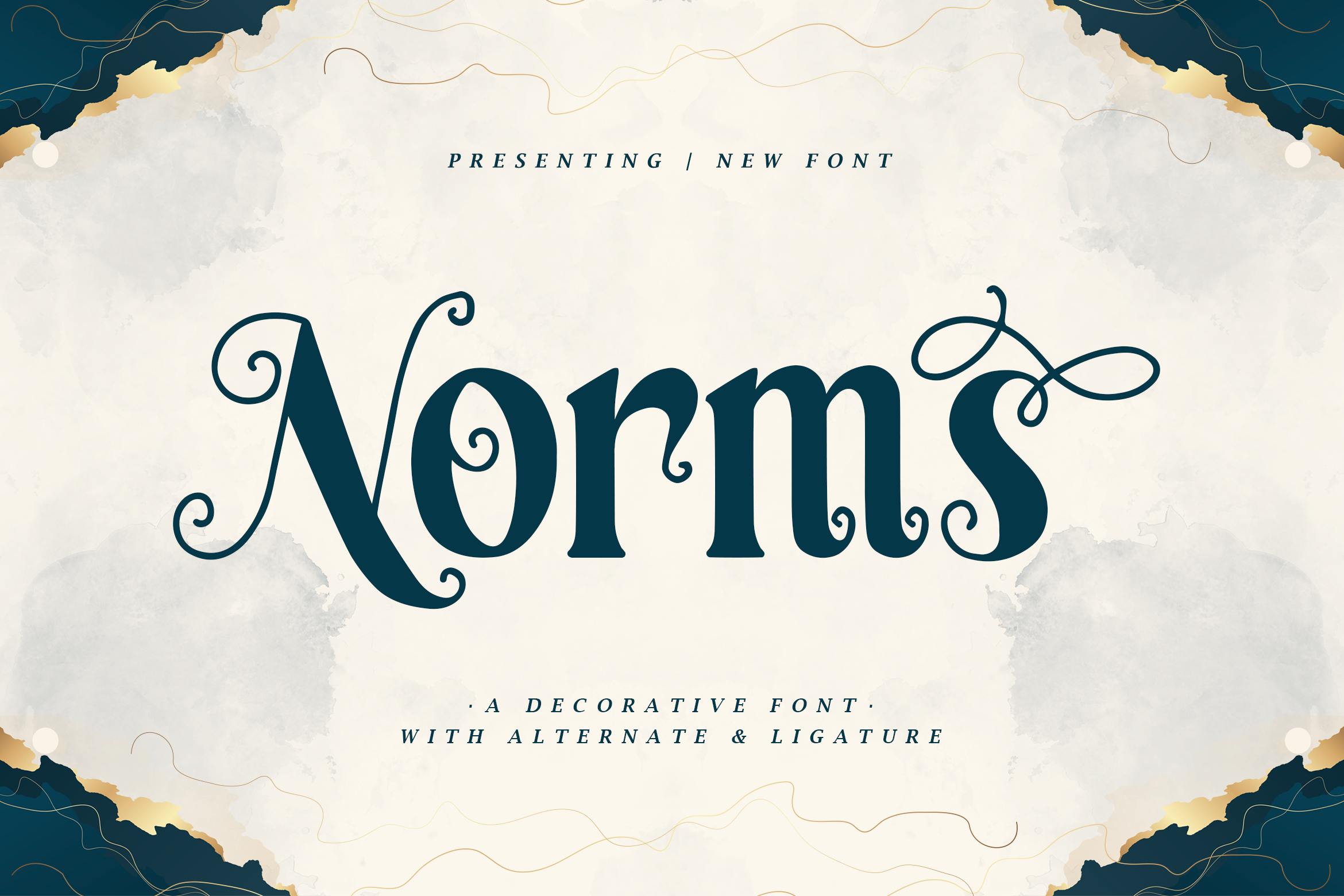 Norms - A Decorative Font | Typefactory.co
