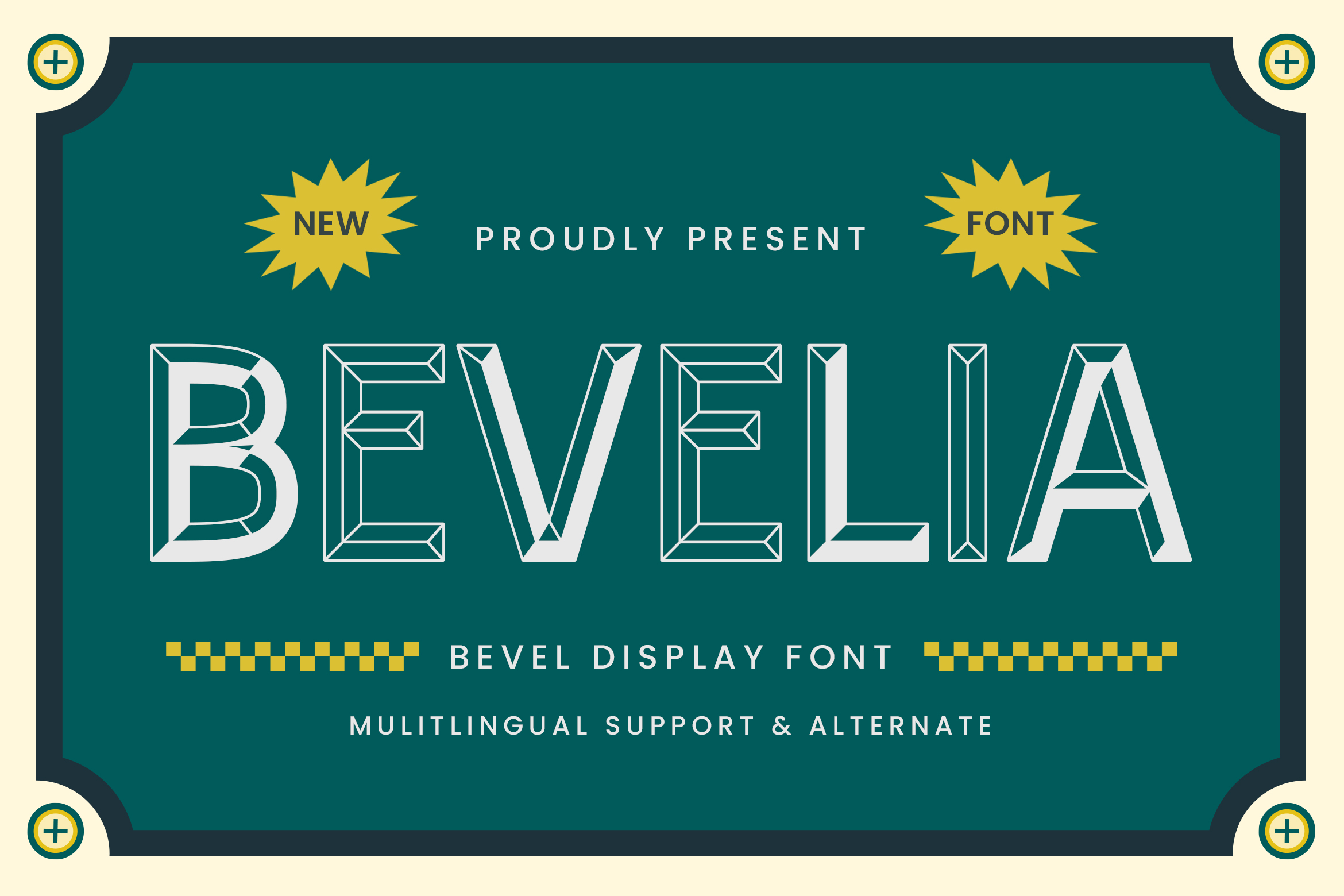 Bevelia - Bevel Display Font | Typefactory.co
