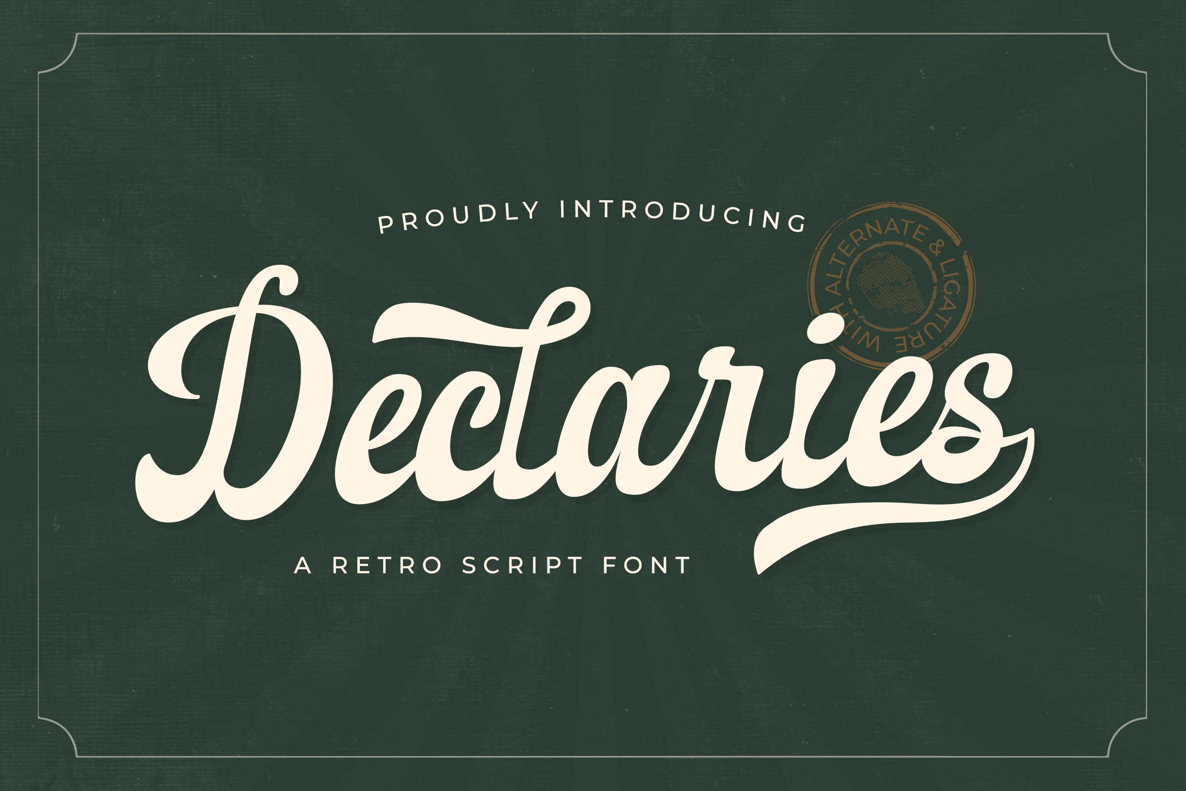 Declaries - A Retro Script Font | Typefactory.co