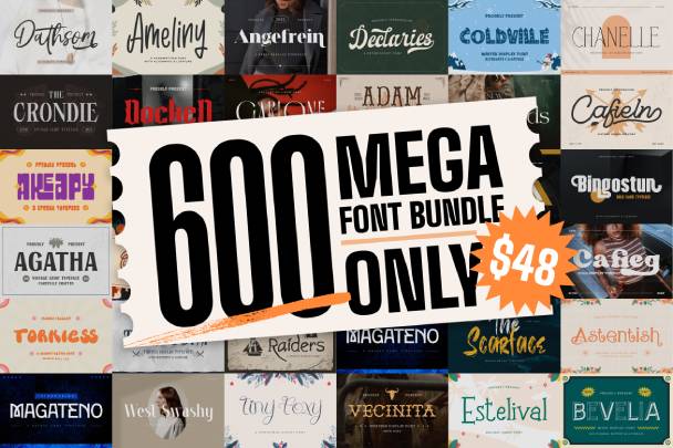 Typefactory Mega 600 Font Collection Bundle | Typefactory.co