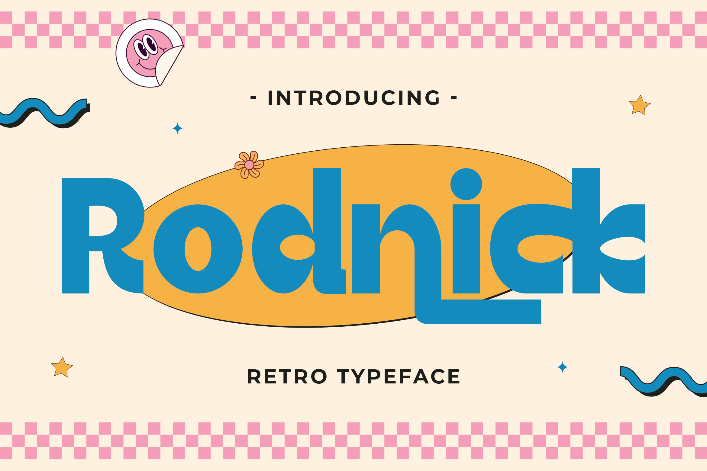 Groovy Retro Poster Font - Rodnick | Typefactory.co